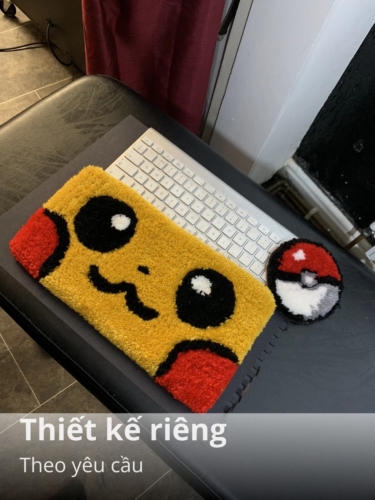 Thảm kê bàn phím Pokémon | Thiết kế Pikachu mặt tròn – 3 kích thước ...